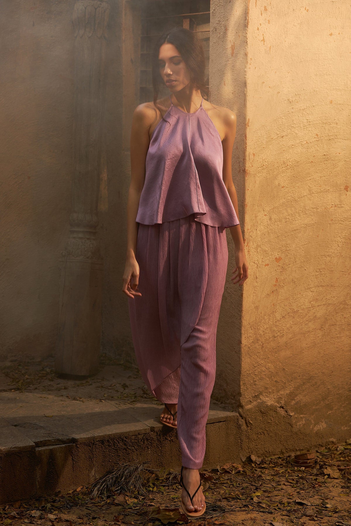 DOUBLE LAYERED PLEATED TROUSER I BOHEMIAN DHOTI PANTS — BIRDWALK